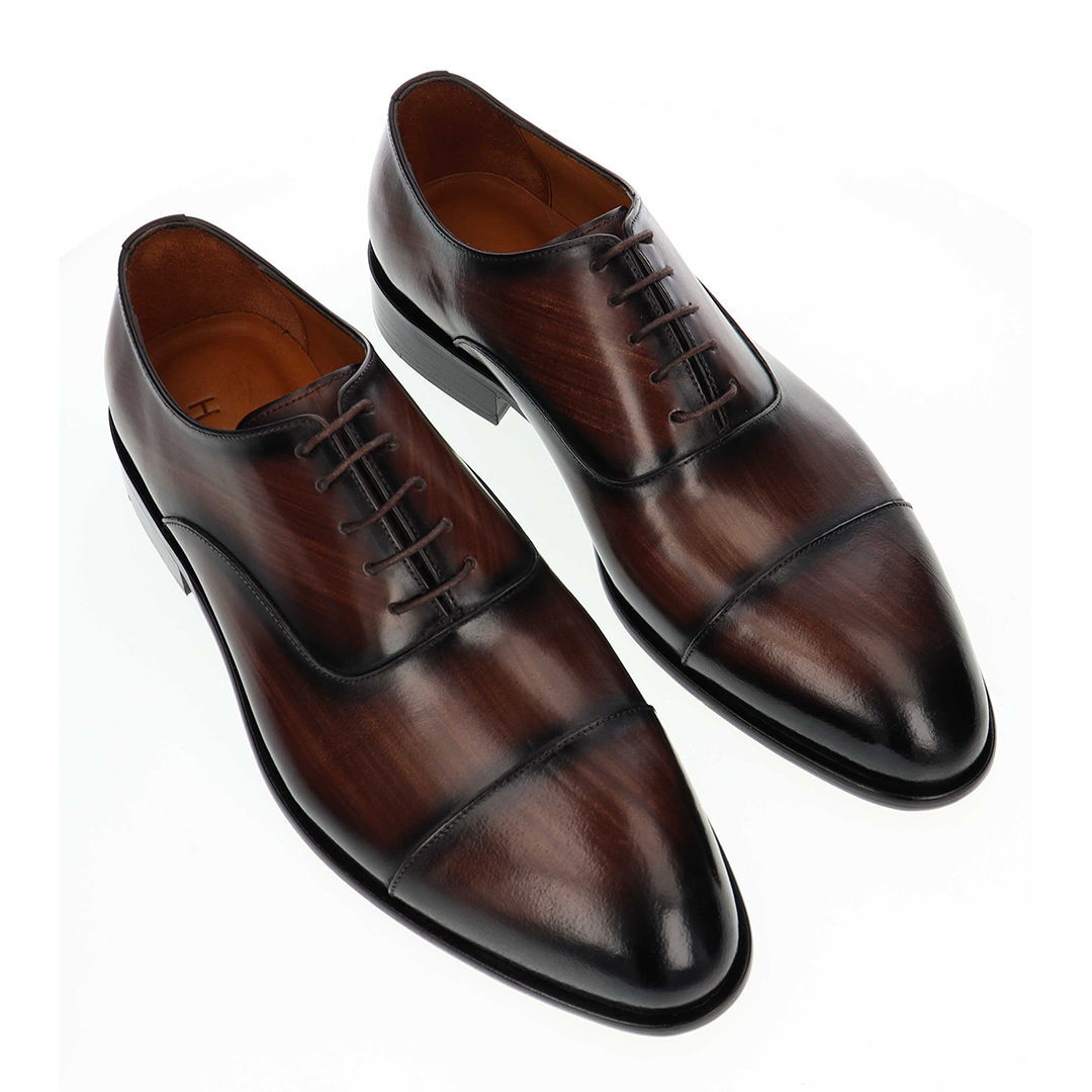 Muške cipele Hanox 1026 braon boje - Ručno oslikani detalji za ...