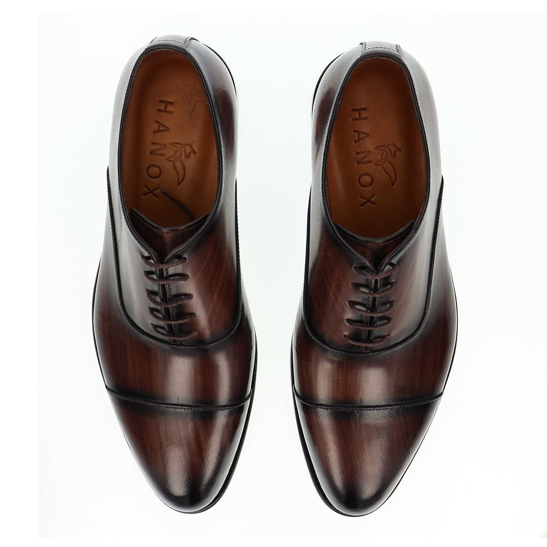 Muške cipele Hanox 1026 braon boje - Ručno oslikani detalji za ...