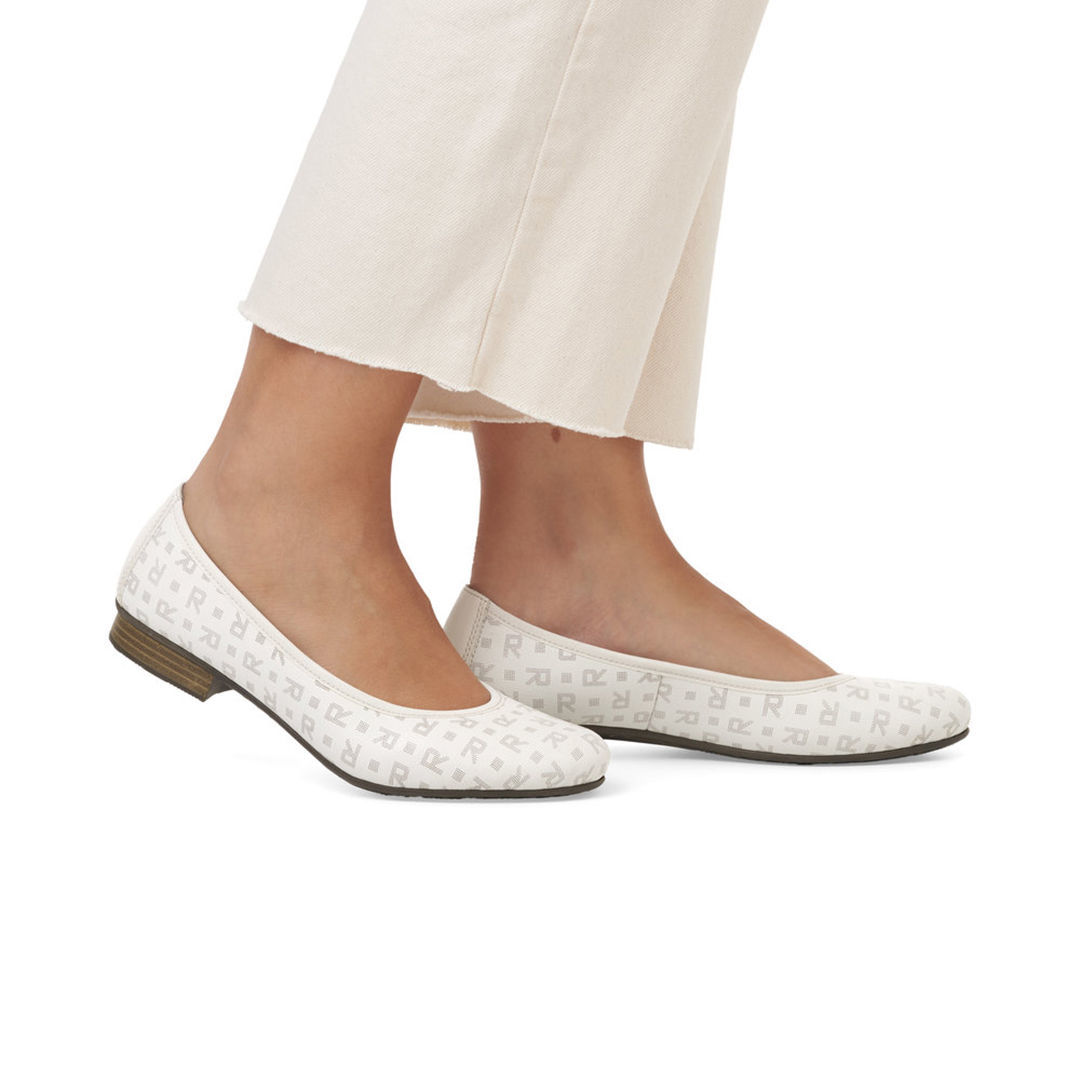 Ženske Baletanke Rieker 51994 White - Čista Elegancija za Svaki Dan ...