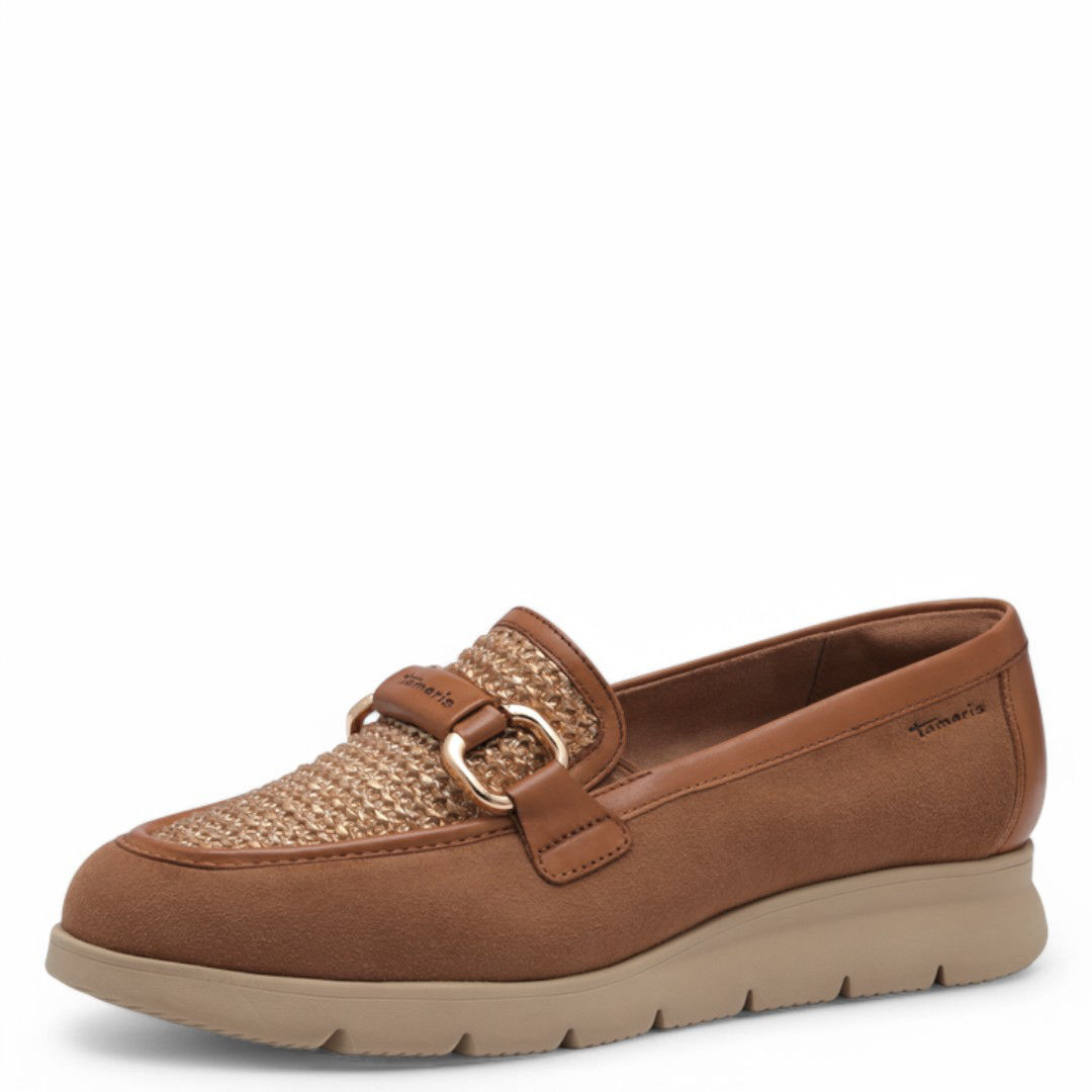 Ženske cipele Tamaris 24628 Cognac Comb – Udobne i elegantne mokasine ...