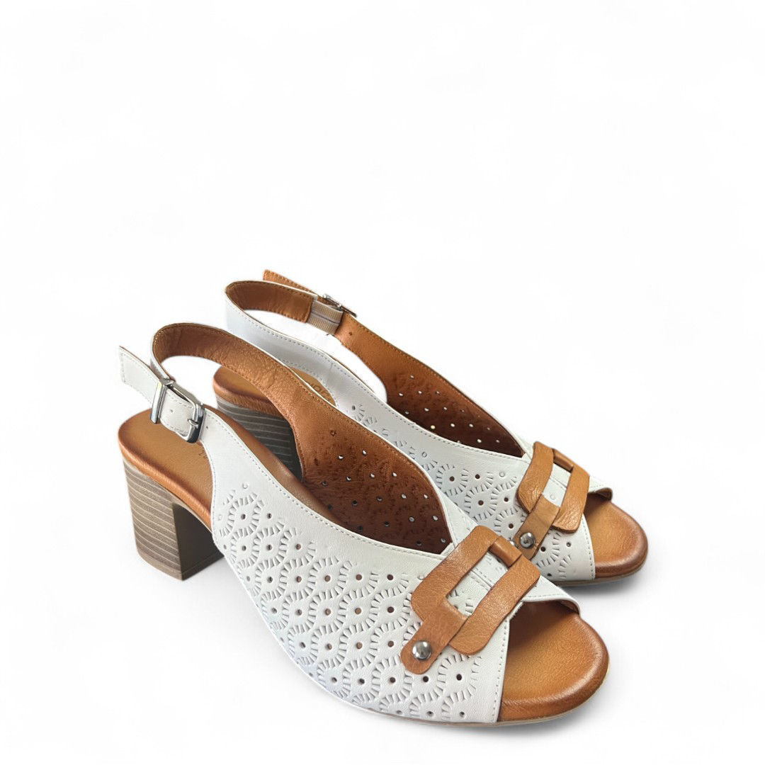 Ženske sandale Florida 7013 bele – Elegantne kožne sandale sa ...