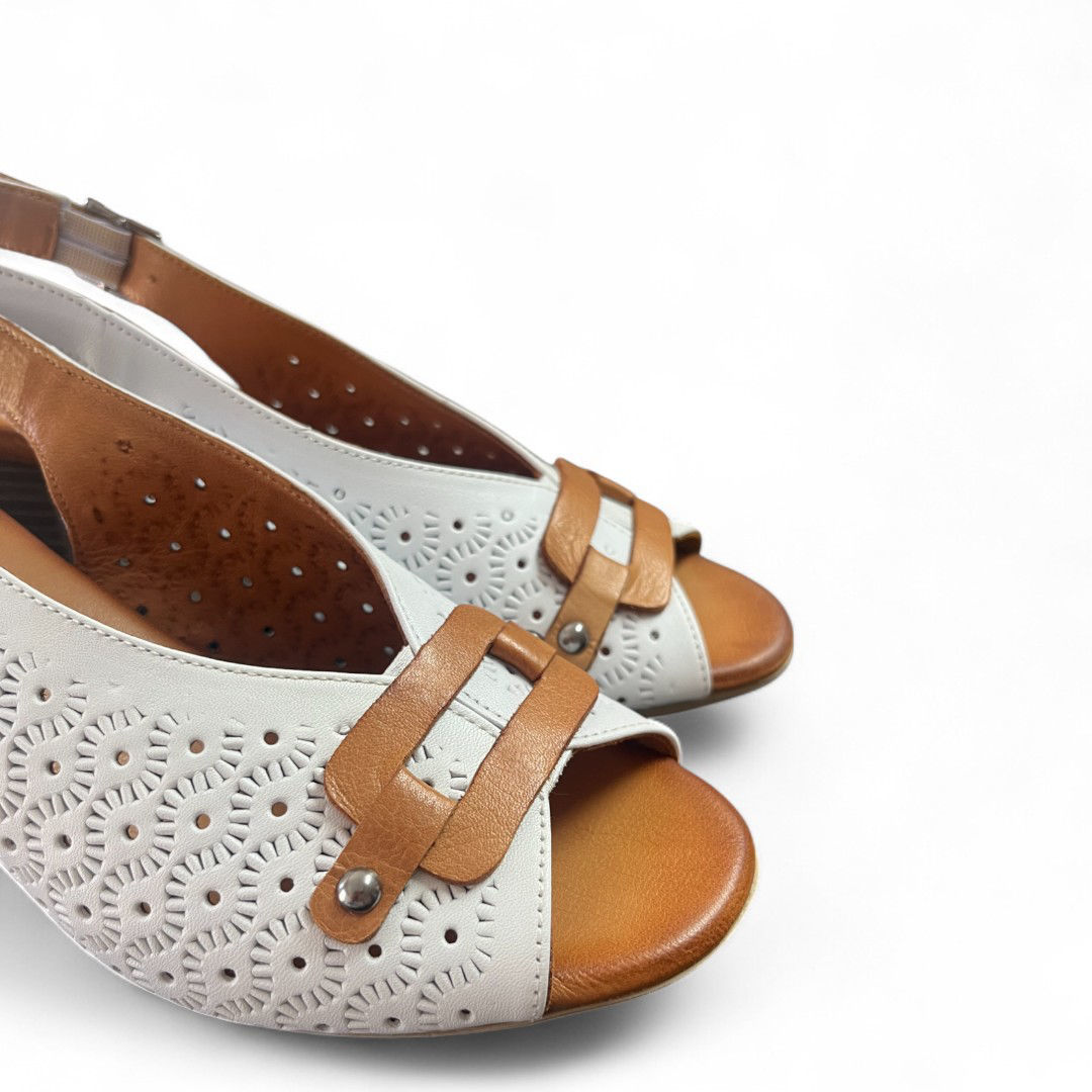 Ženske sandale Florida 7013 bele – Elegantne kožne sandale sa ...